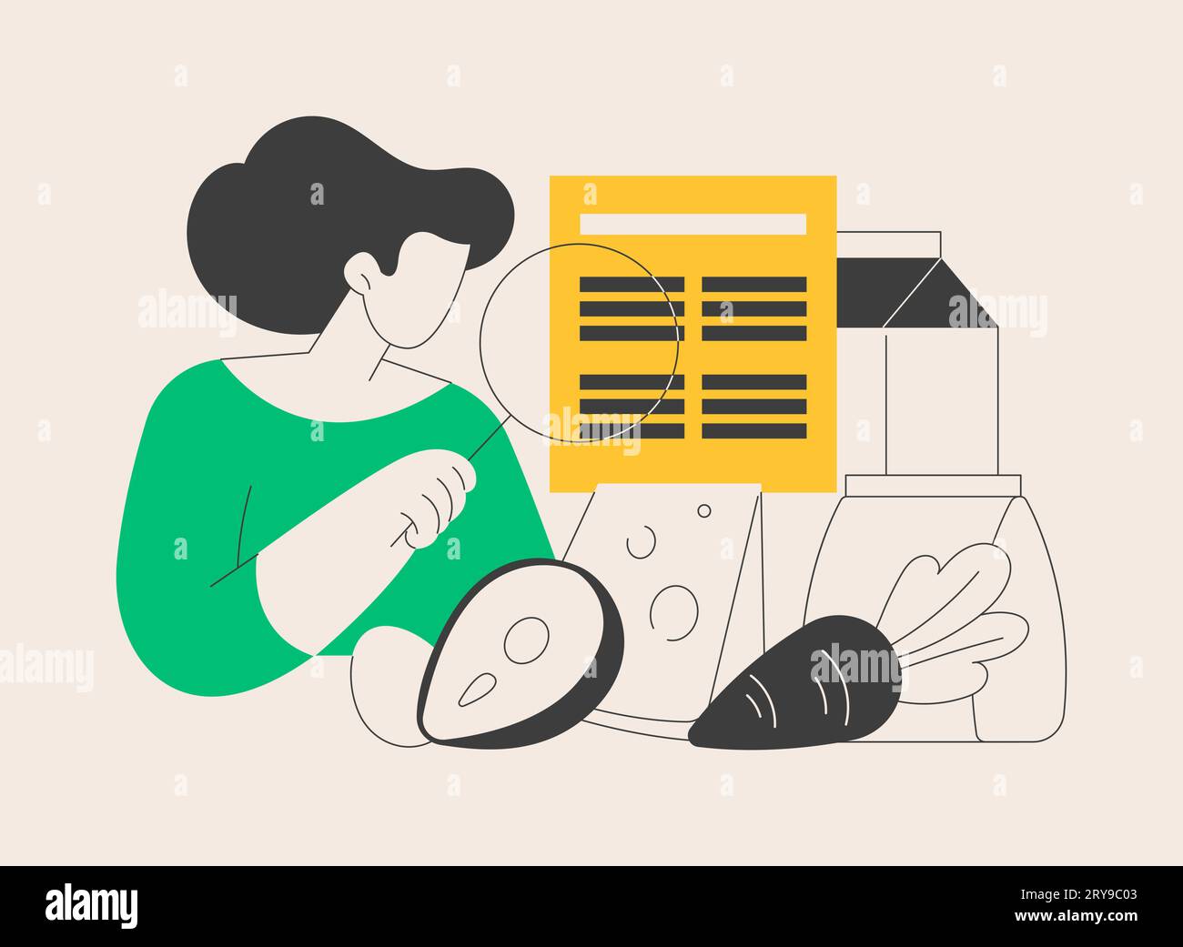 Food nutritional quality abstract concept vector illustration Stock ...