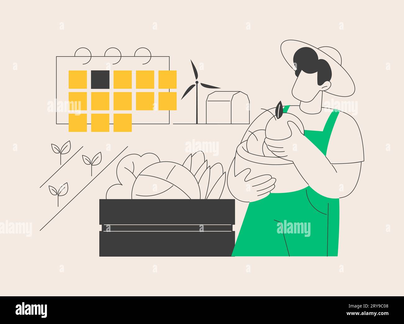 Biodynamic farming abstract concept vector illustration Stock Vector ...