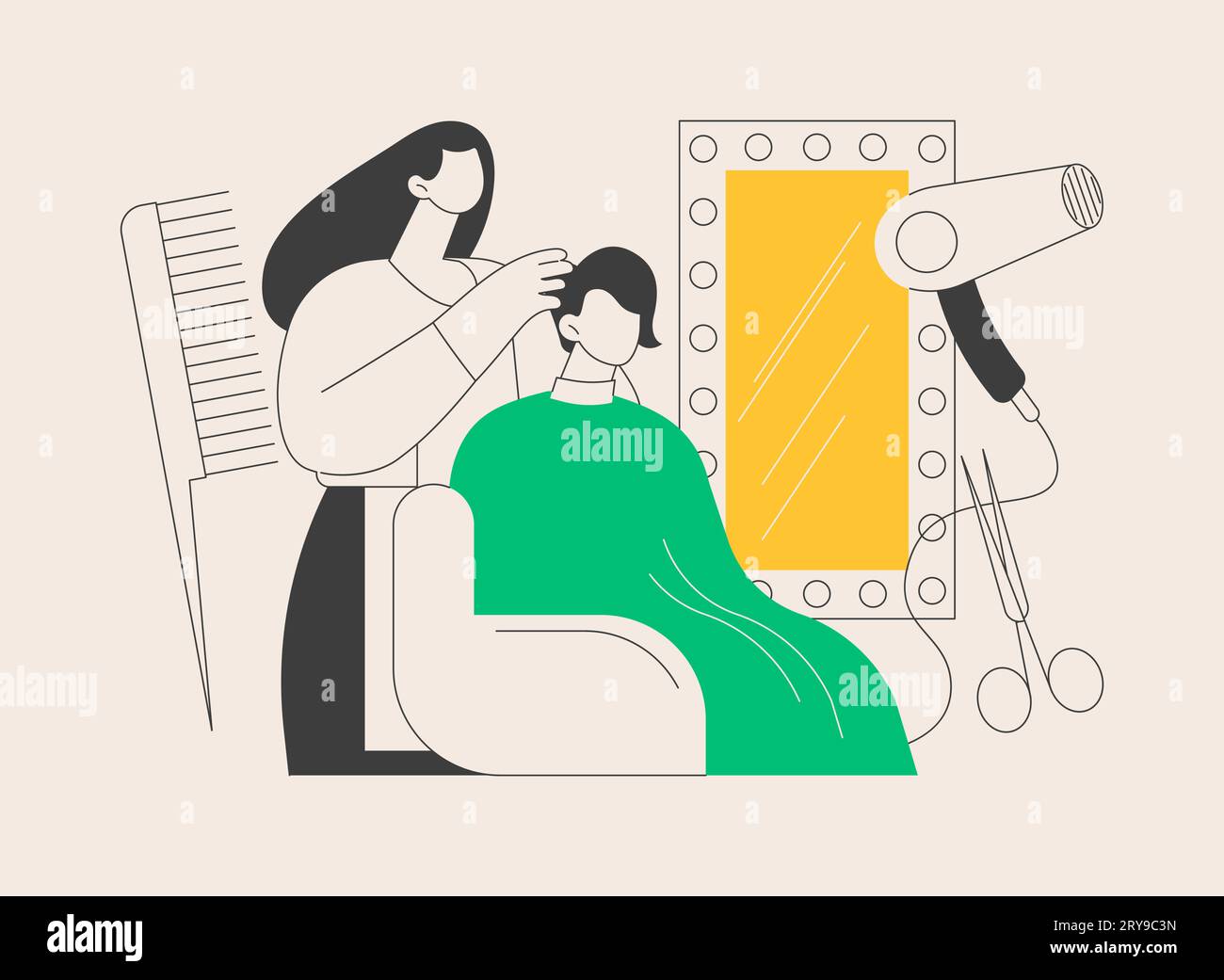 Hair salon abstract concept vector illustration Stock Vector Image ...