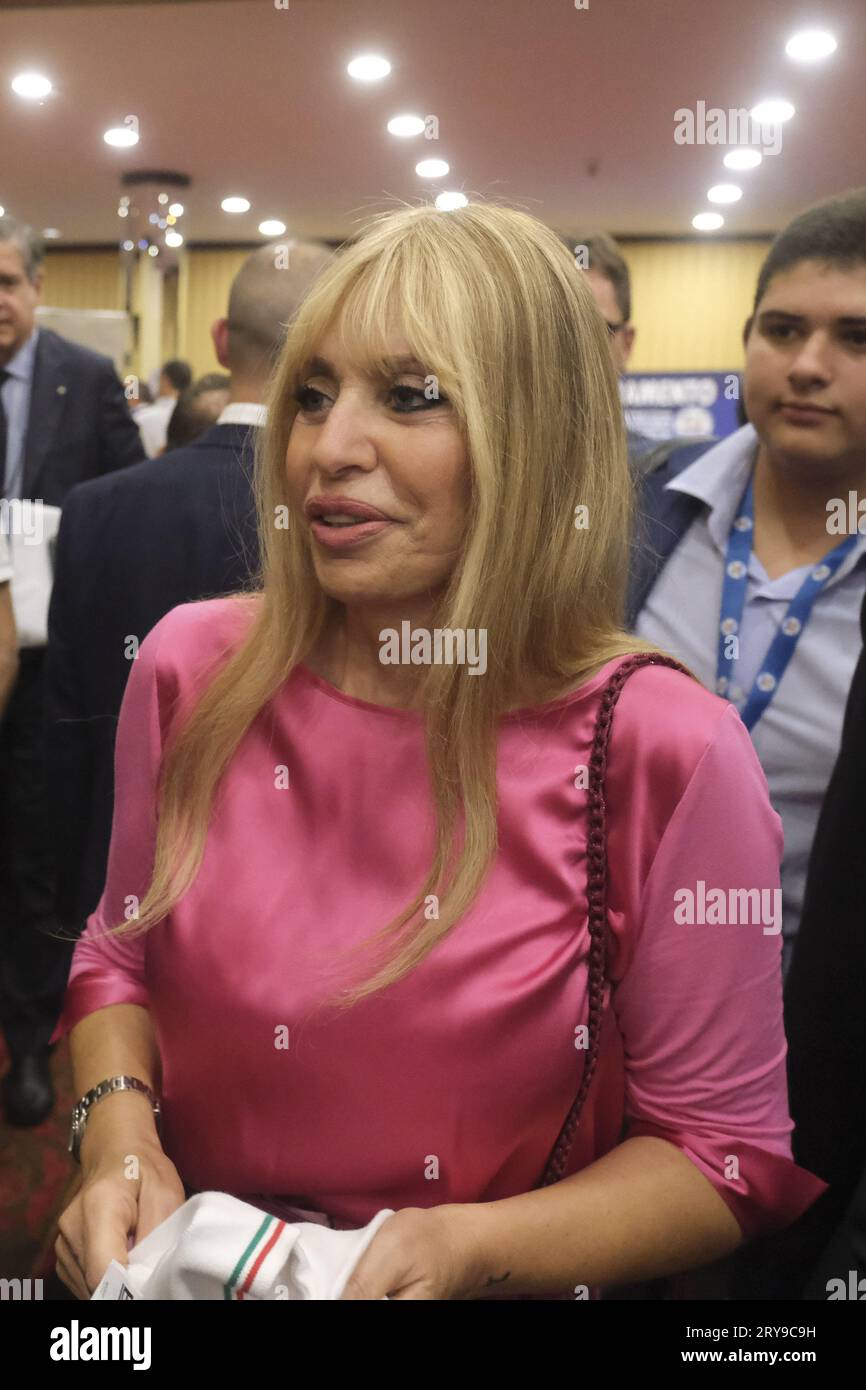 Pestum, Italy. 29th Sep, 2023. Alessandra Mussolini is an politician ...