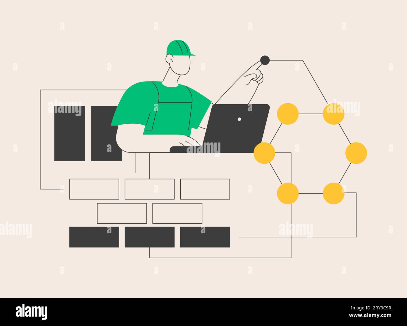 Innovative construction materials abstract concept vector illustration ...