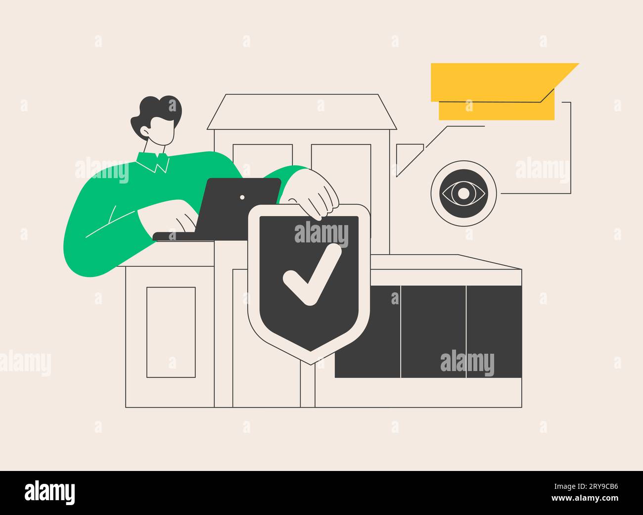 Security systems design abstract concept vector illustration Stock ...