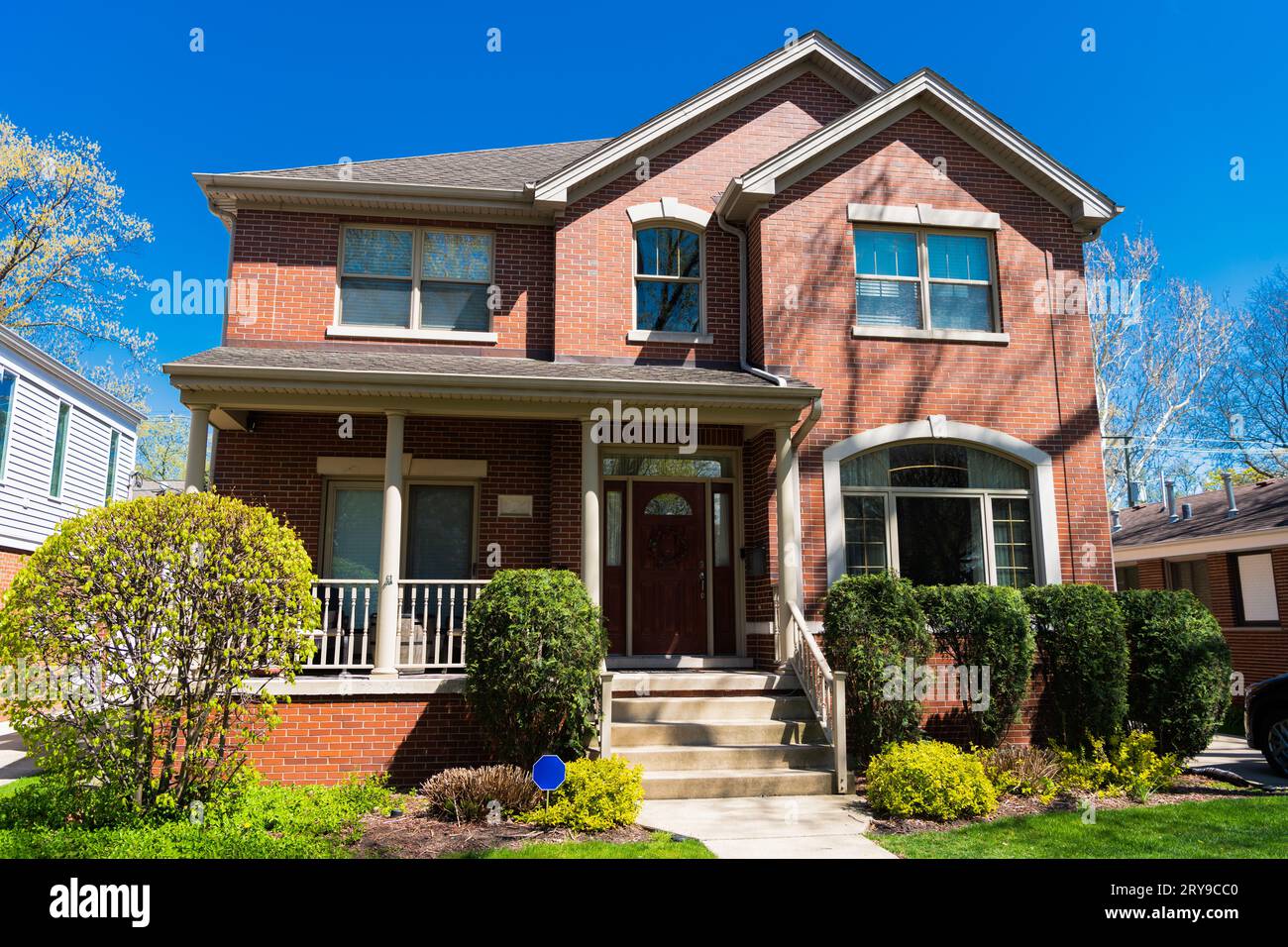 residence architecture. Modern villa facade. cottage village. Exterior ...