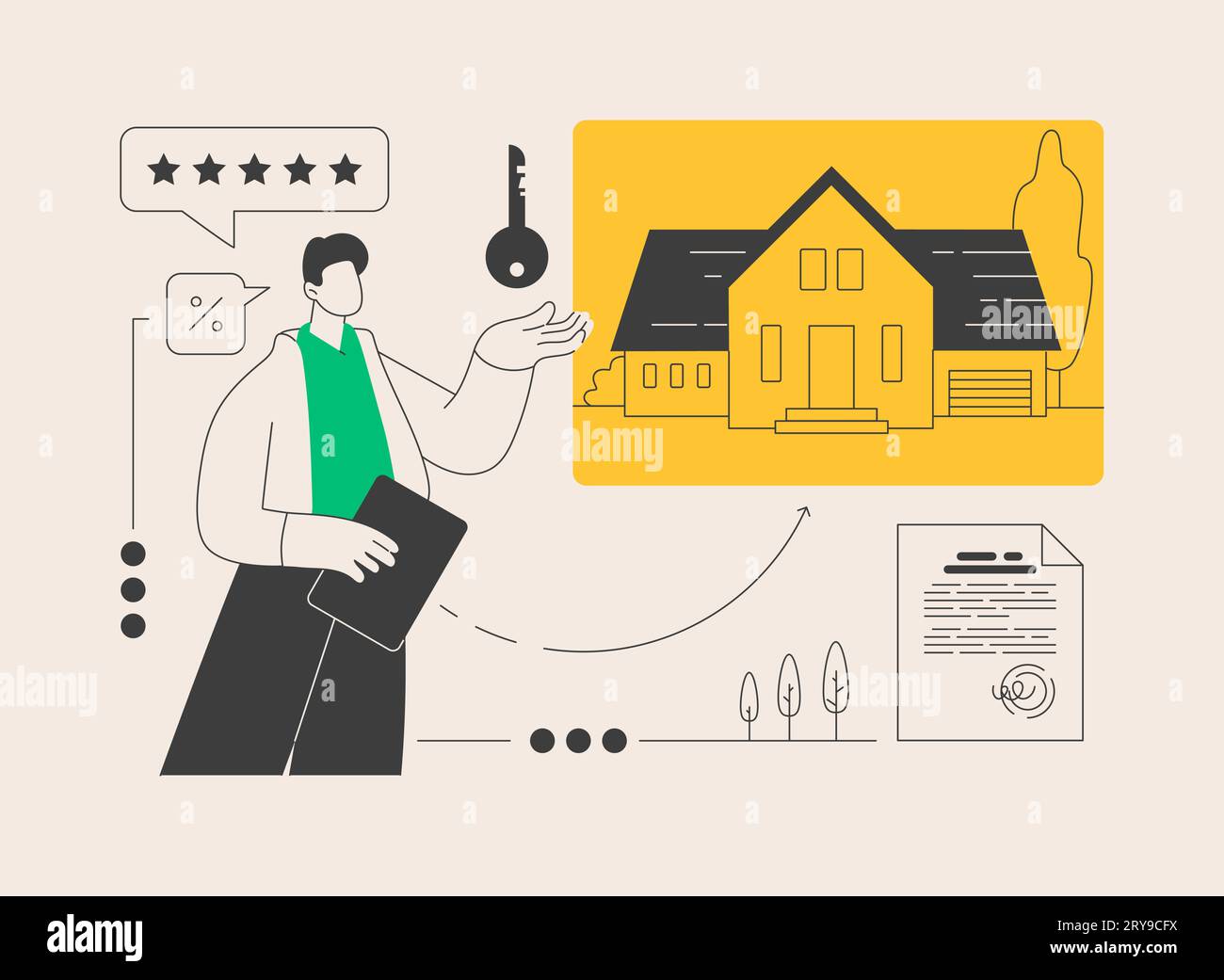 Real estate abstract concept vector illustration Stock Vector Image ...