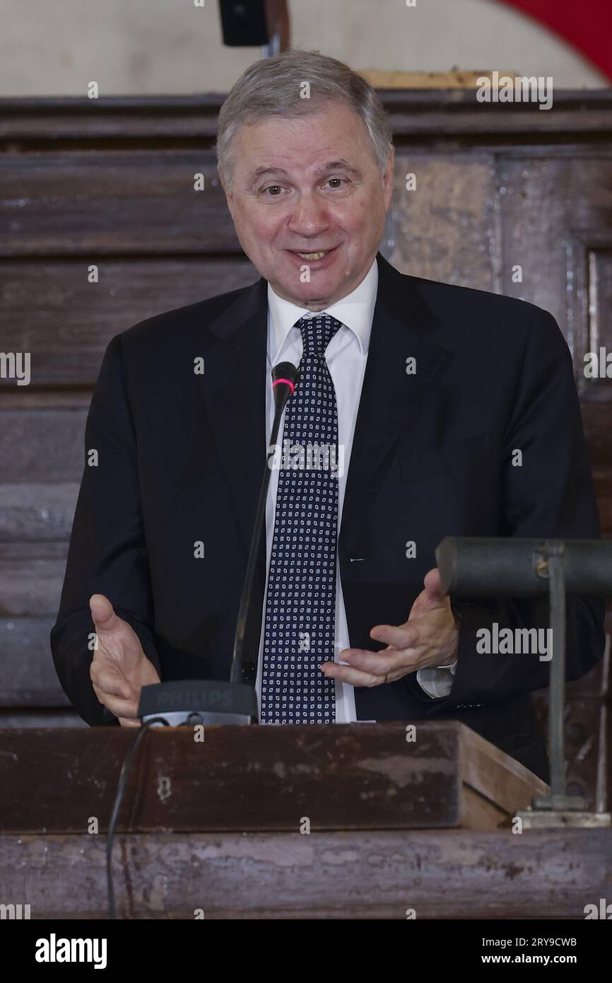 Napoli, Italy. 29th Sep, 2023. Ignazio Visco is an Italian economist ...