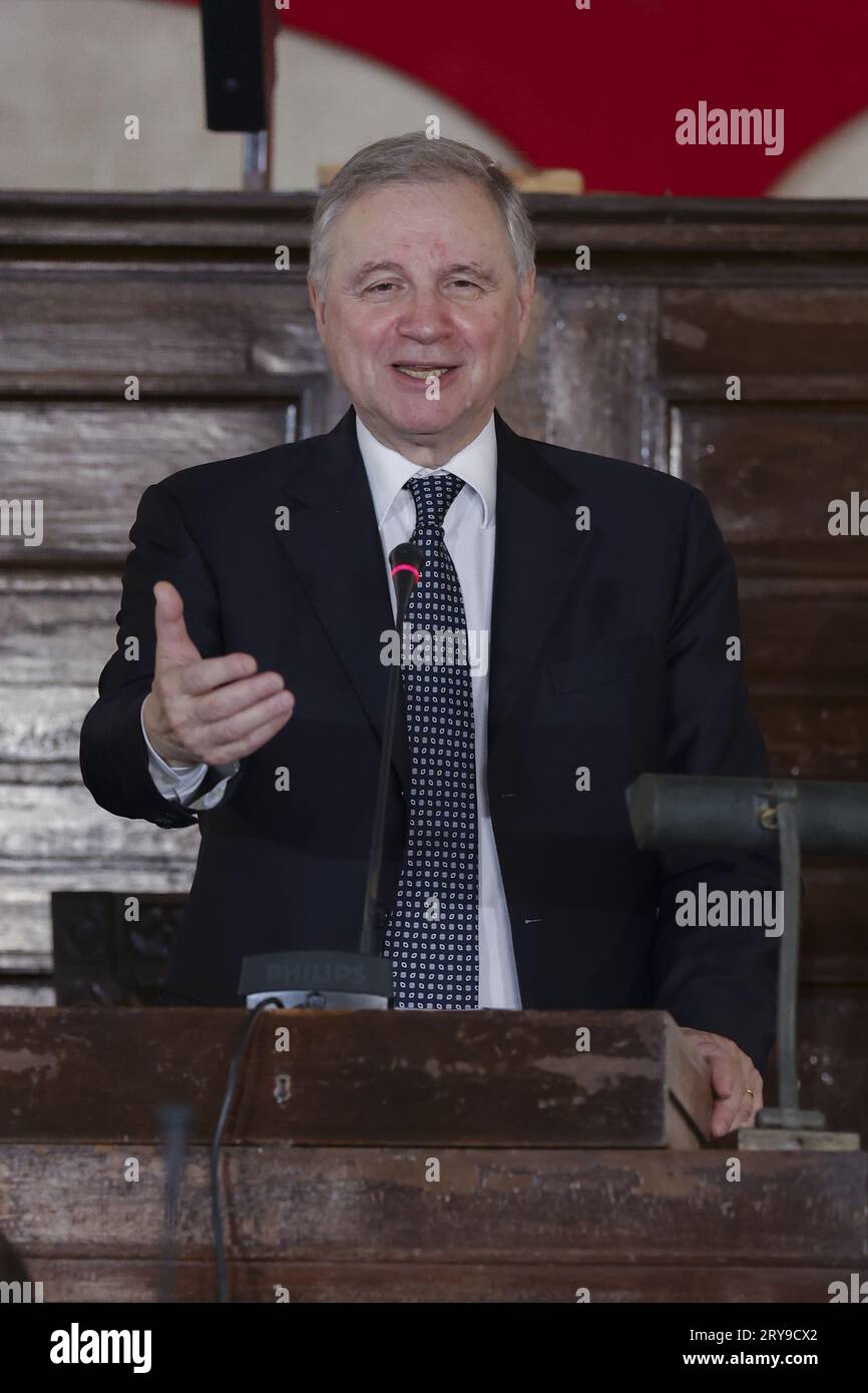 Napoli, Italy. 29th Sep, 2023. Ignazio Visco is an Italian economist ...
