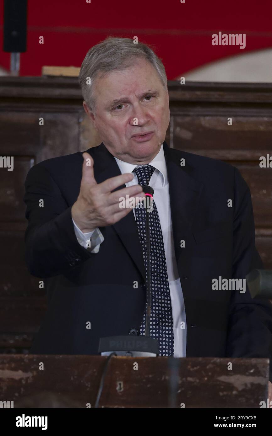 Napoli, Italy. 29th Sep, 2023. Ignazio Visco is an Italian economist ...