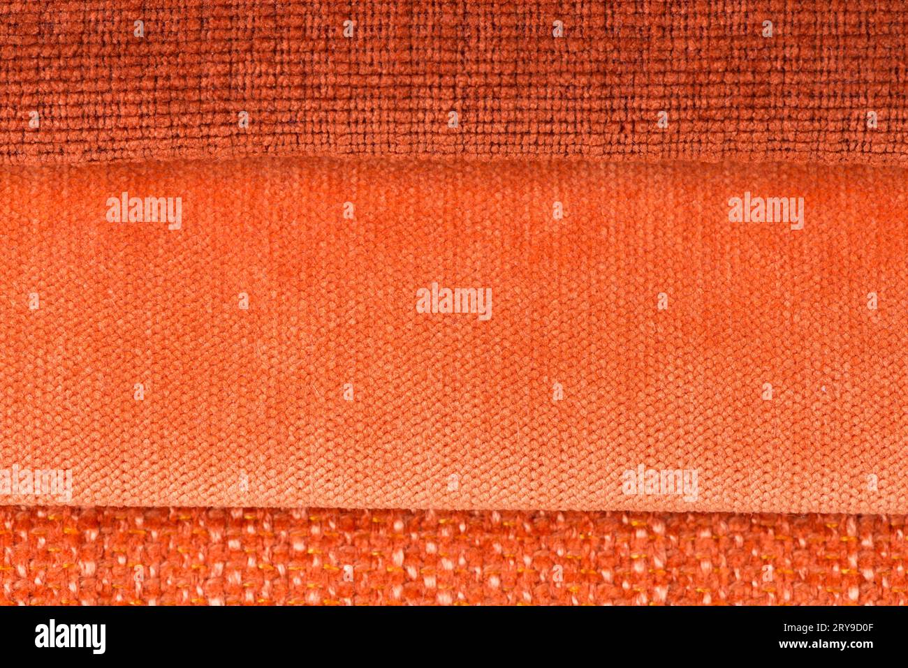 Orange fabric texture Stock Photo - Alamy