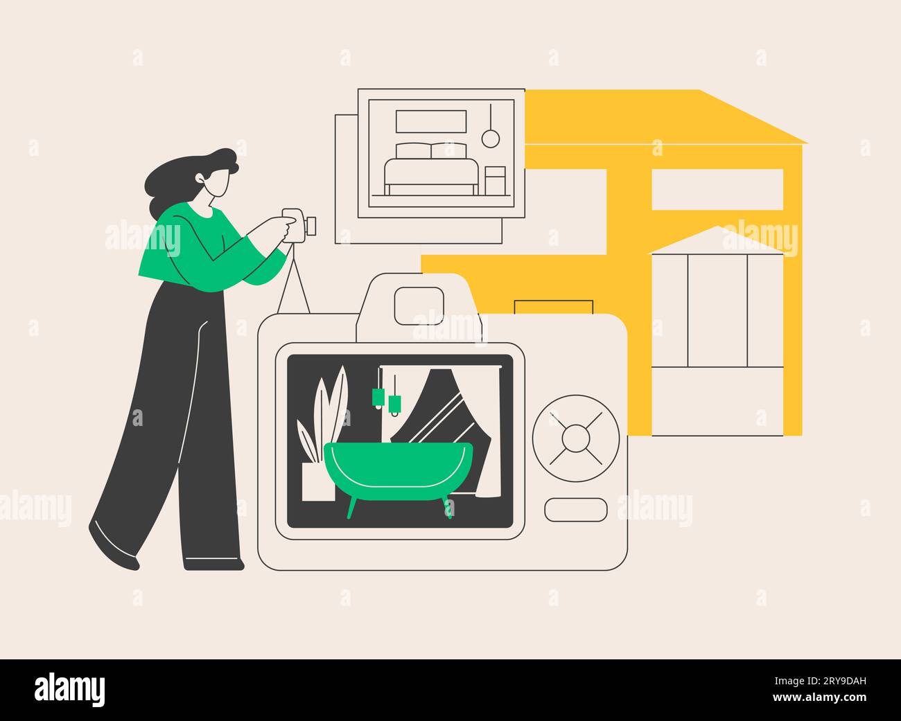 Real estate photography abstract concept vector illustration Stock ...