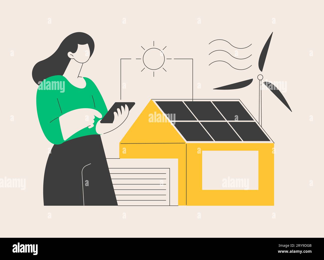 Eco house abstract concept vector illustration Stock Vector Image & Art ...