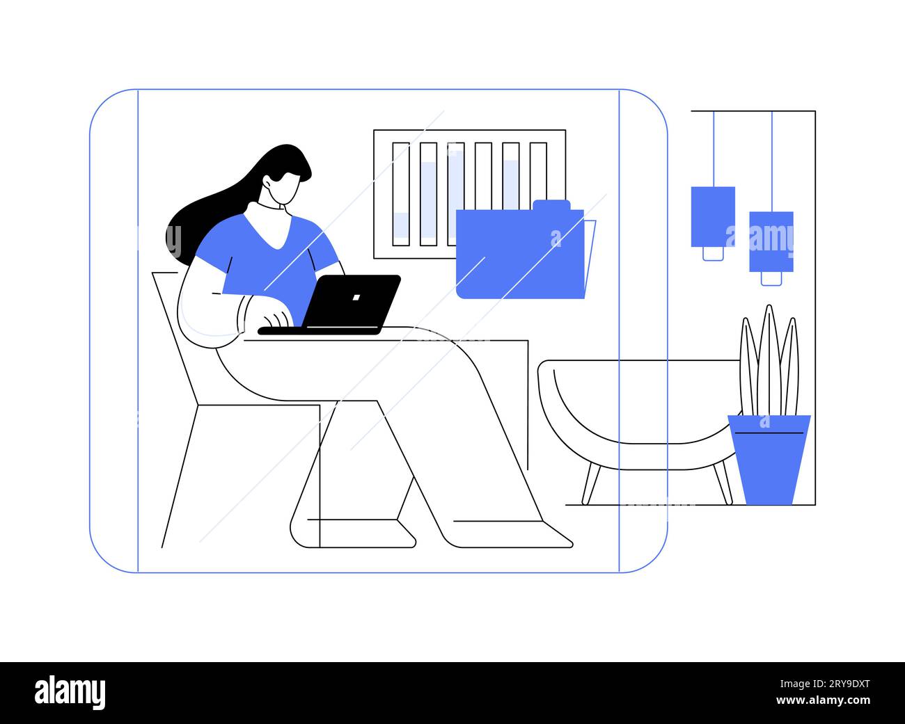 Work-station isolated cartoon vector illustrations Stock Vector Image ...