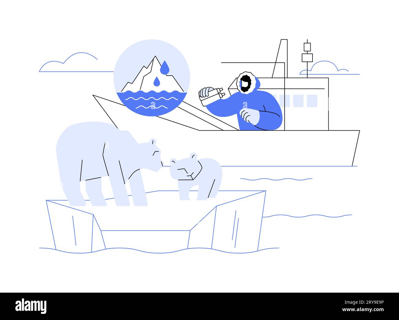 Ice melting abstract concept vector illustration Stock Vector Image ...