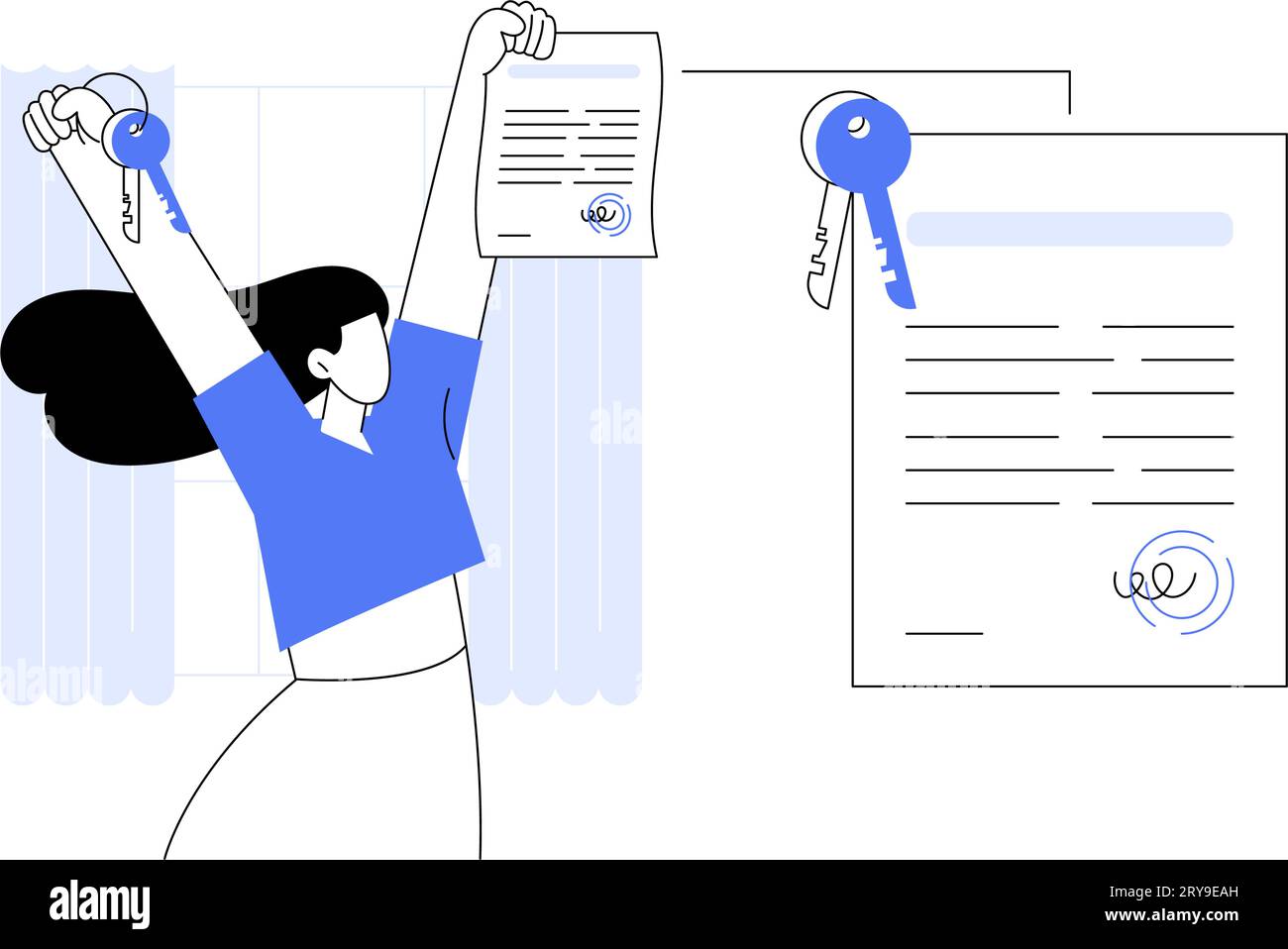 Get ownership certificate abstract concept vector illustration Stock ...