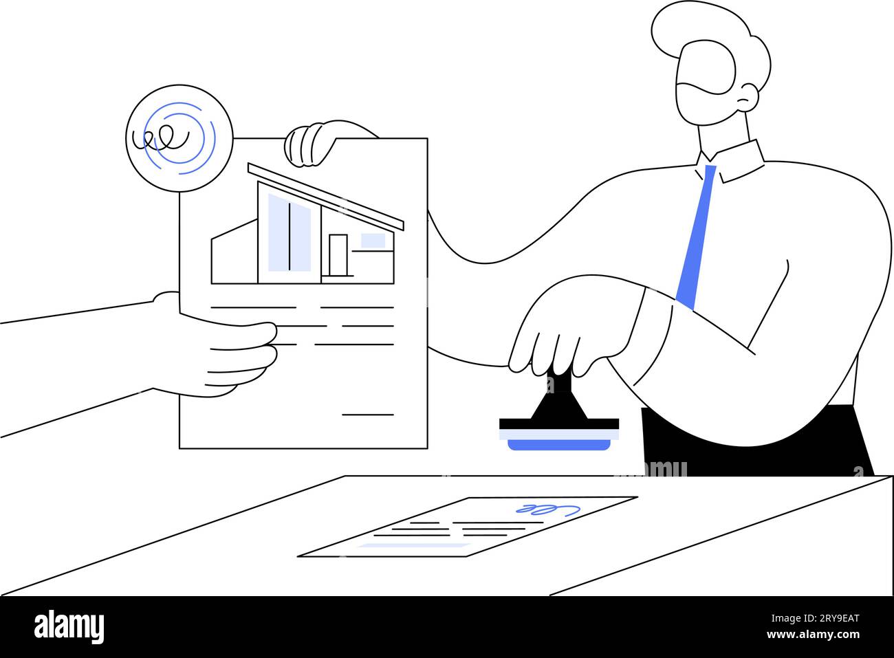 Register property abstract concept vector illustration Stock Vector ...