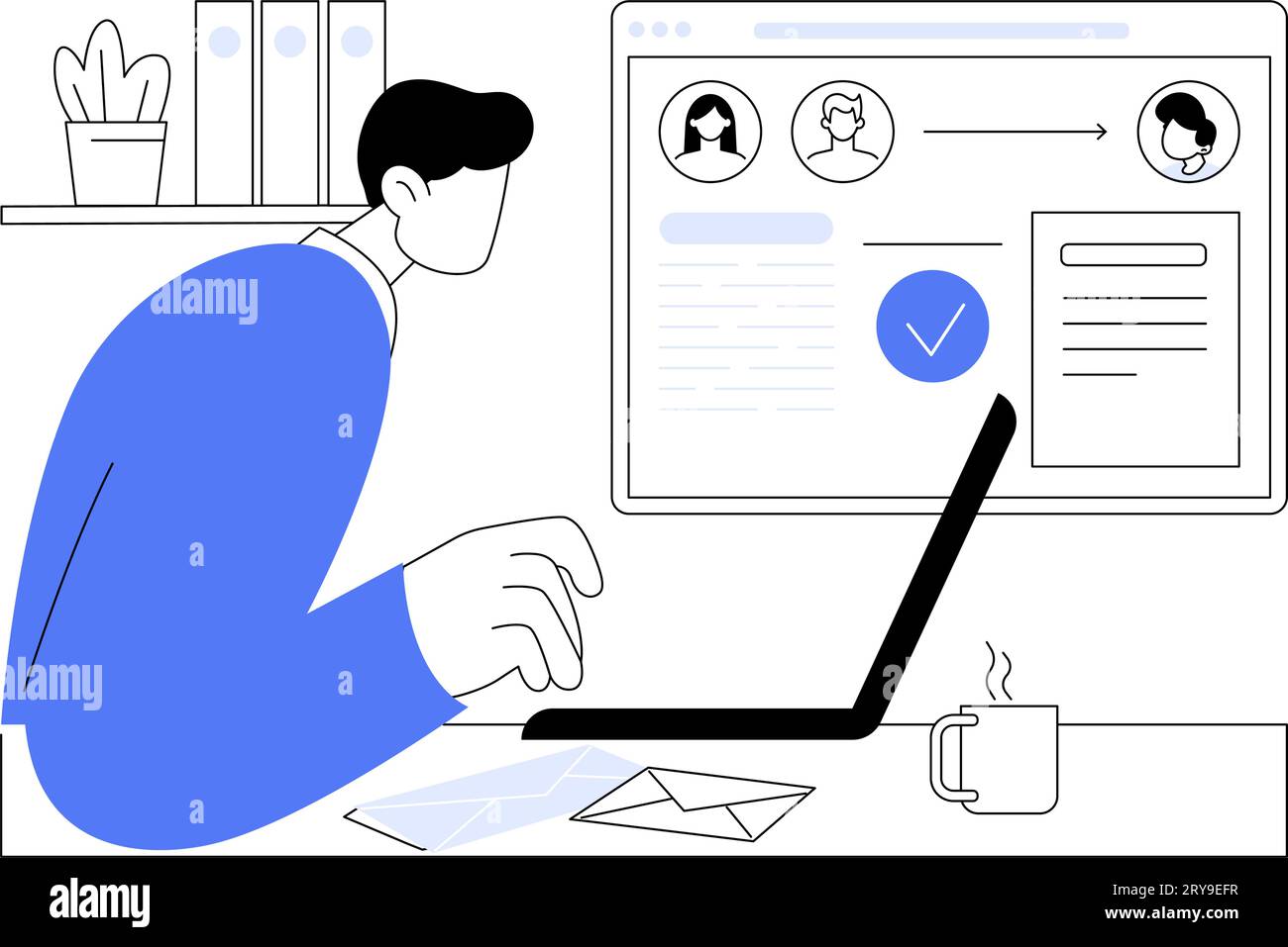 Prepare adoption legal documents abstract concept vector illustration ...