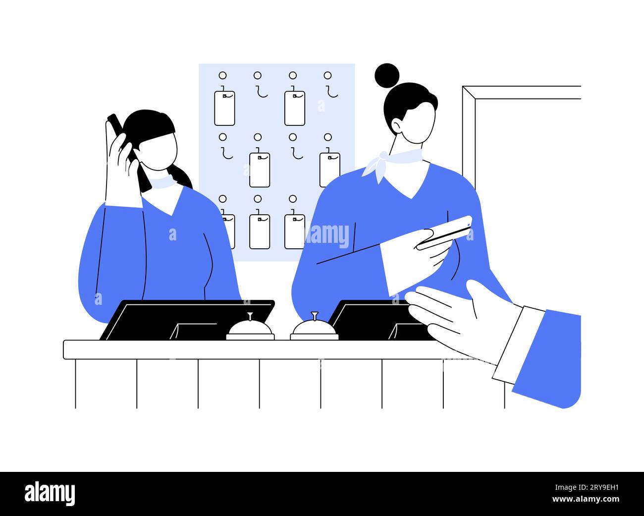 Receptionist abstract concept vector illustration Stock Vector Image ...