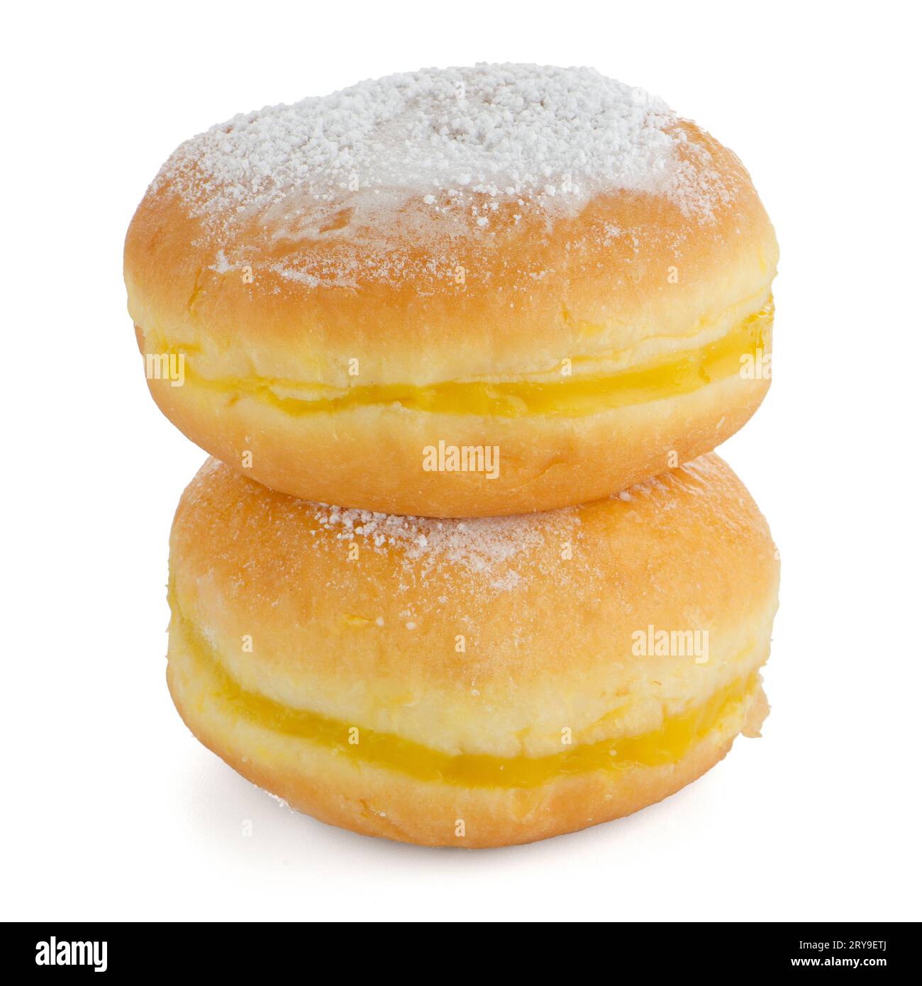 Donuts powdered sugar delicious Cut Out Stock Images & Pictures - Alamy