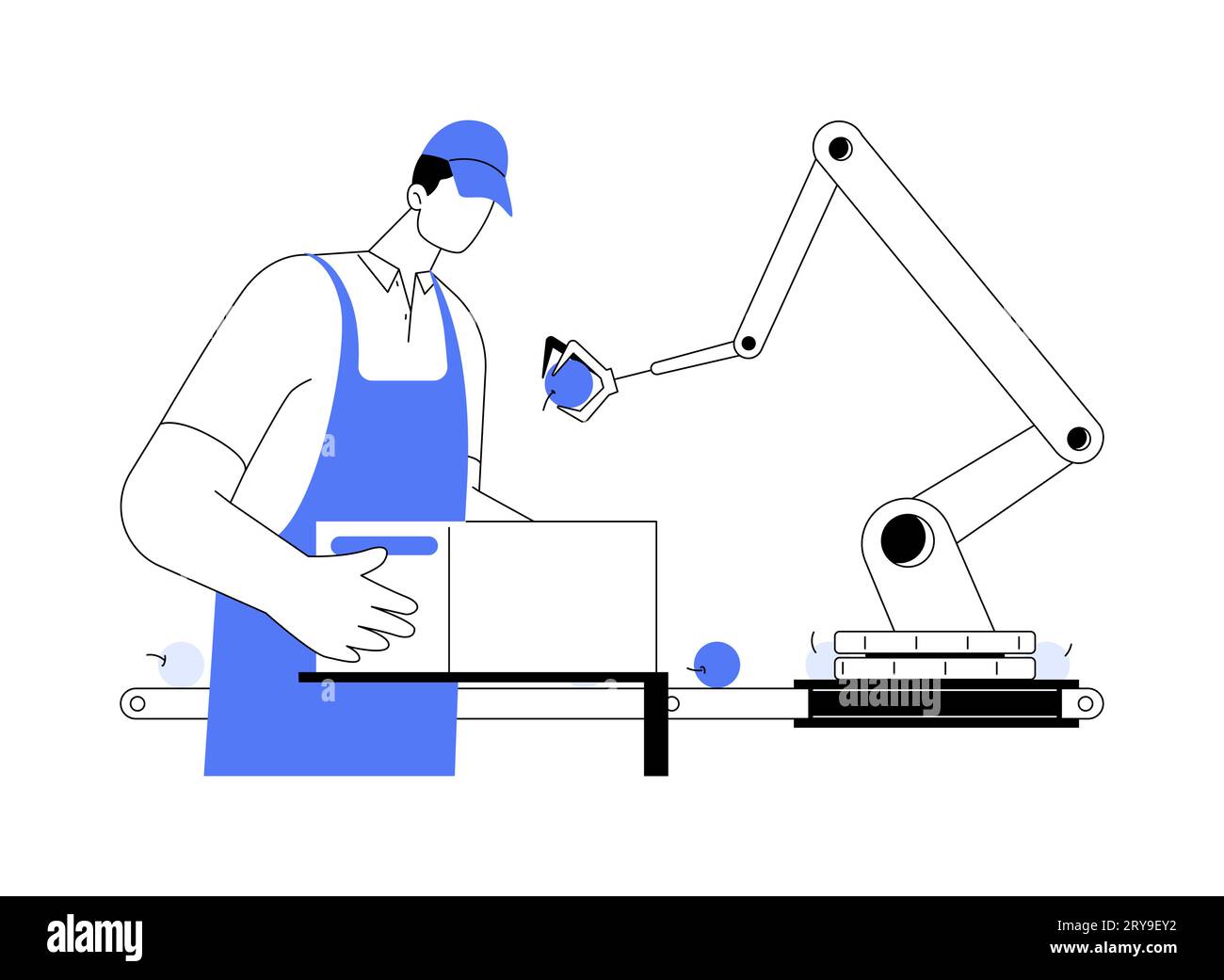 Pick and place robots abstract concept vector illustration Stock Vector ...