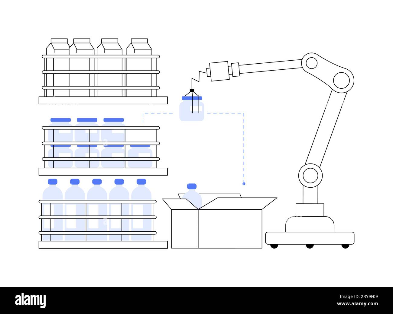 Order Picking Robots abstract concept vector illustration Stock Vector ...