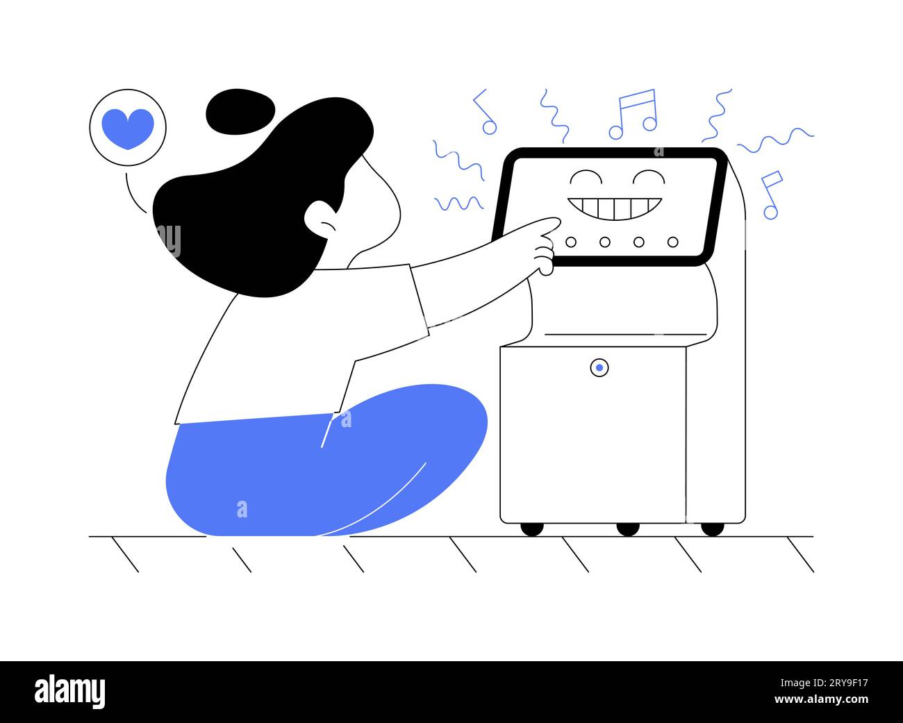 Social companion robots abstract concept vector illustration Stock ...