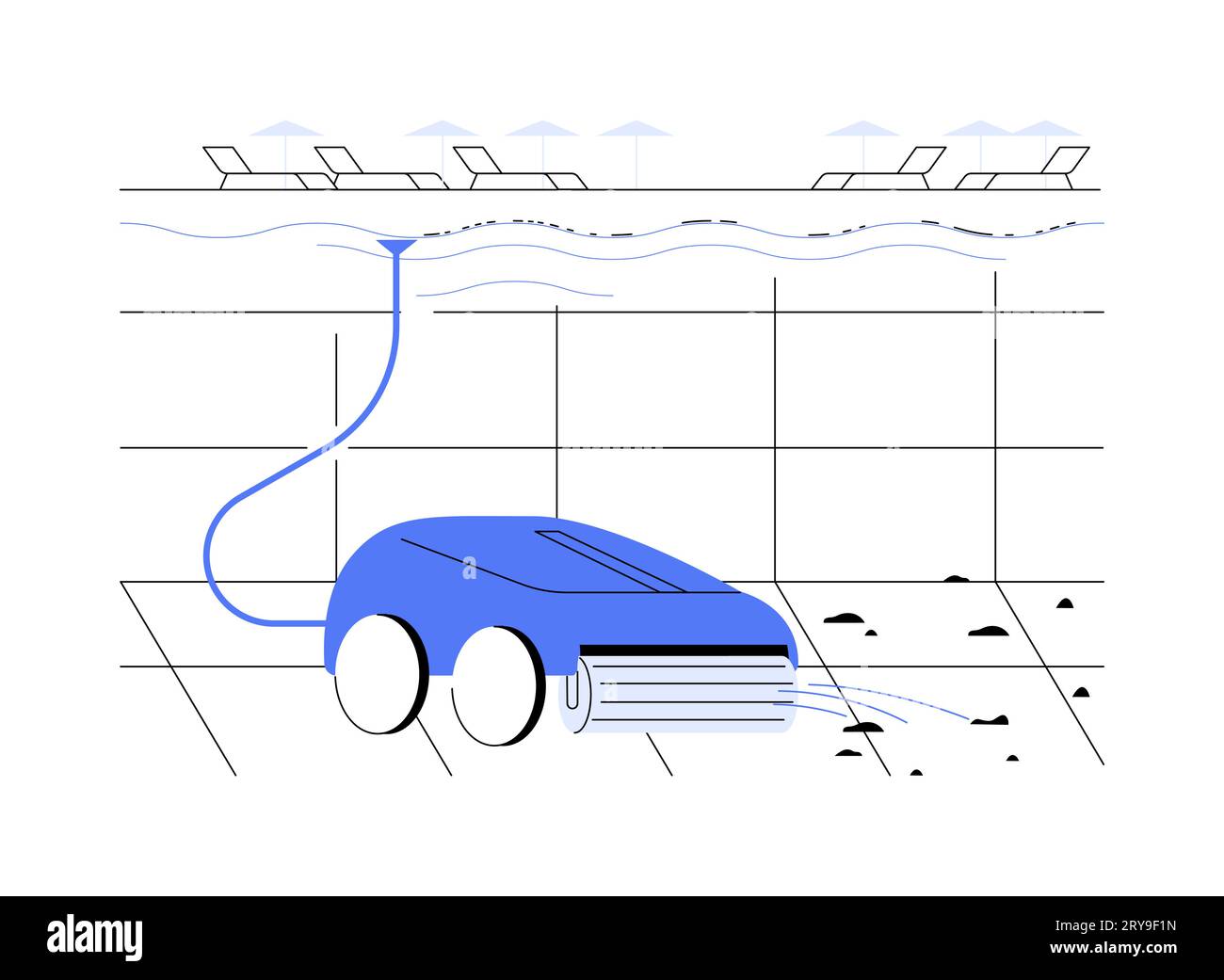 Robotic pool cleaner Stock Vector Images - Alamy