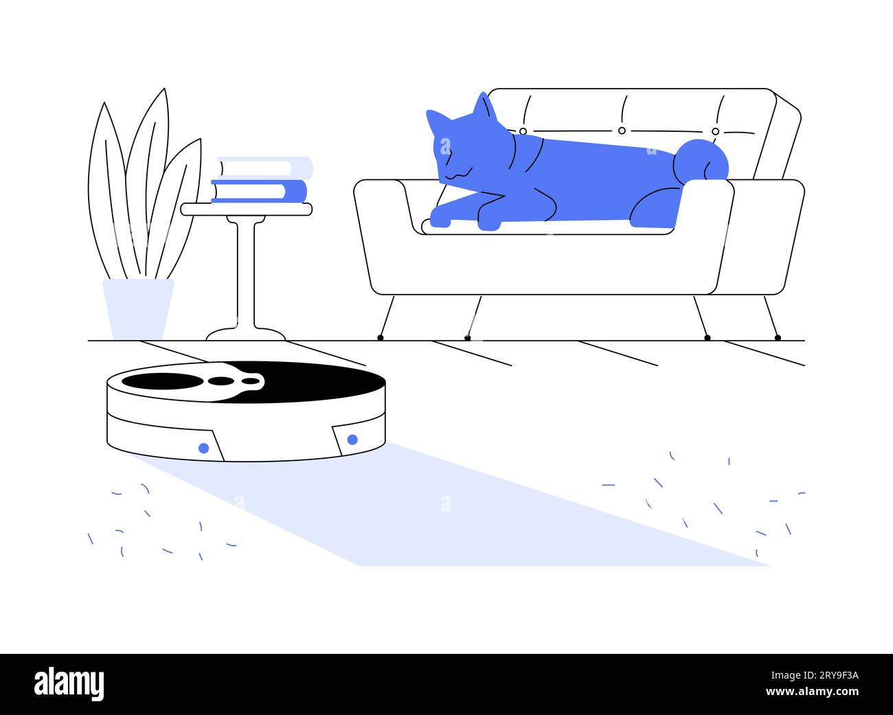 Robot vacuum cleaner abstract concept vector illustration Stock Vector ...