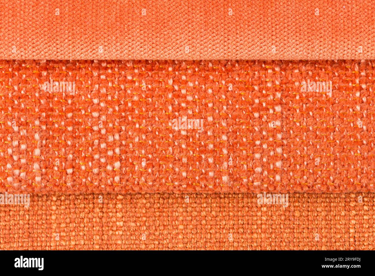 Orange fabric texture Stock Photo - Alamy
