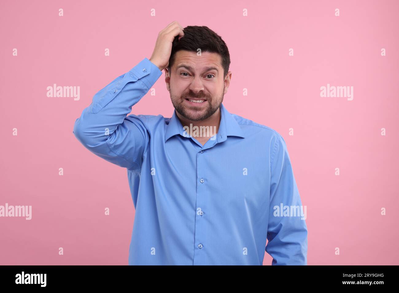 Embarrassed man hi-res stock photography and images - Alamy