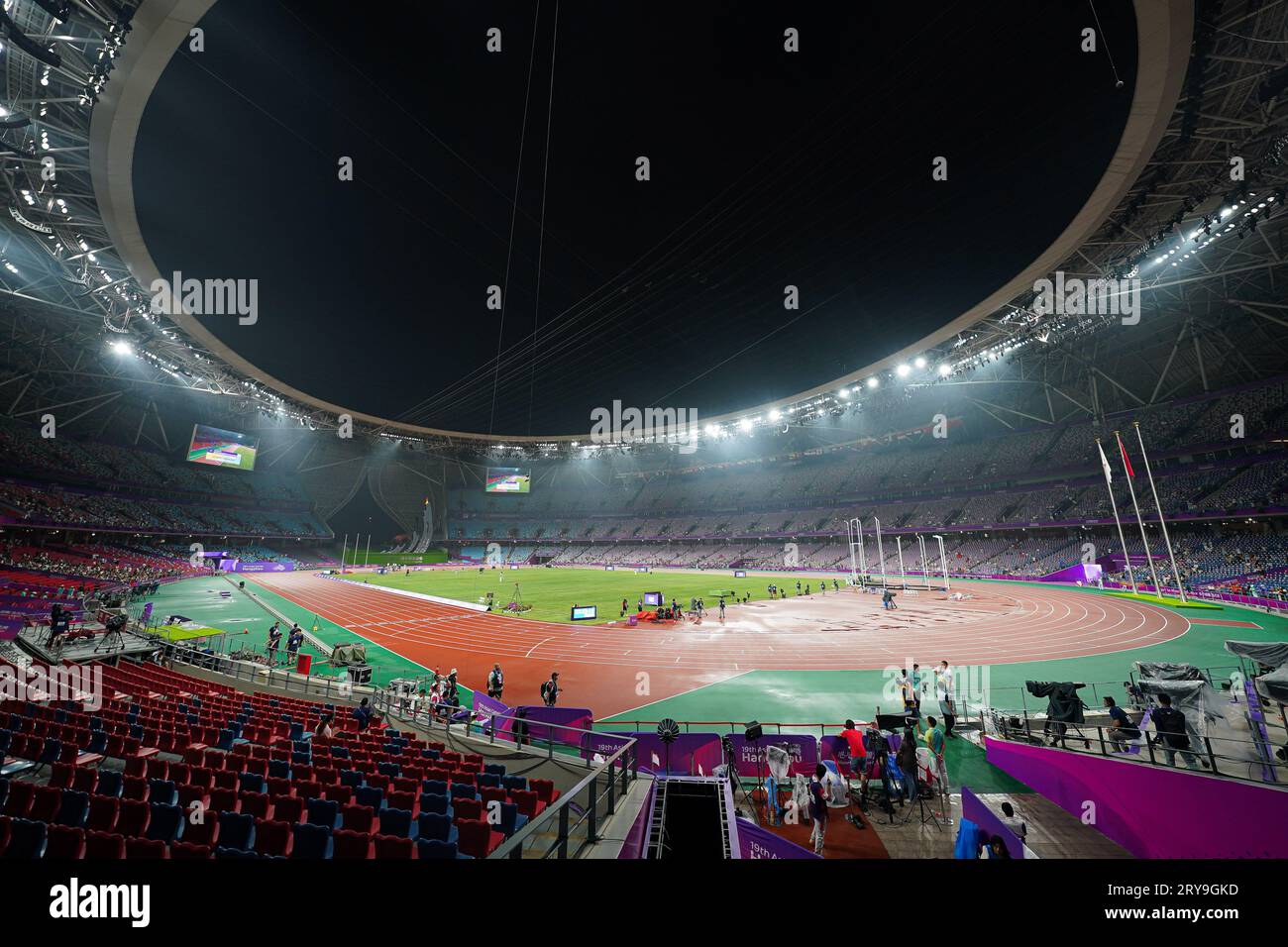 Hangzhou, China. 29th Sep, 2023. General view Athletics : at Hangzhou ...