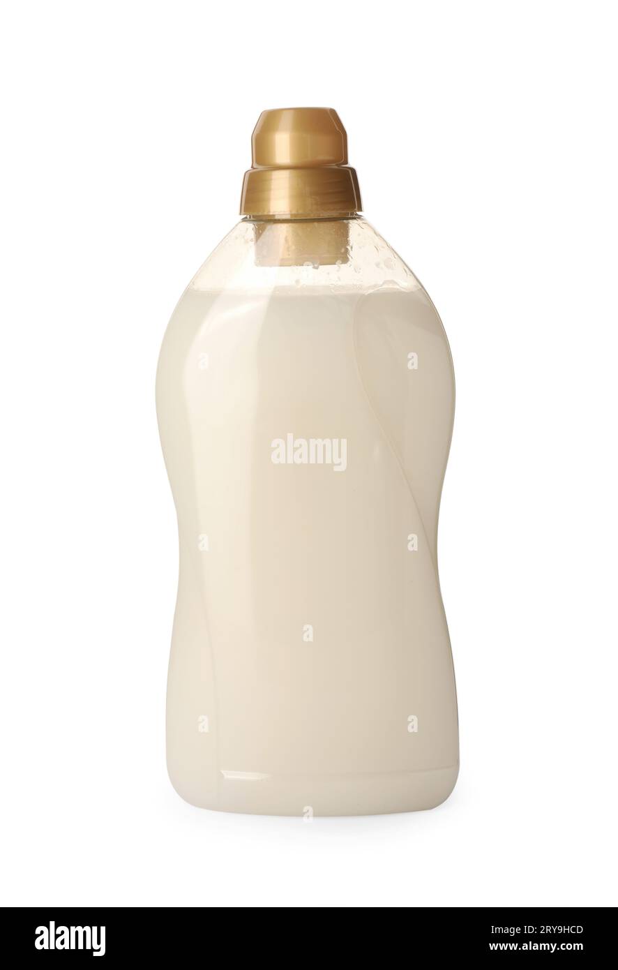 Bottle of fabric softener isolated on white Stock Photo - Alamy