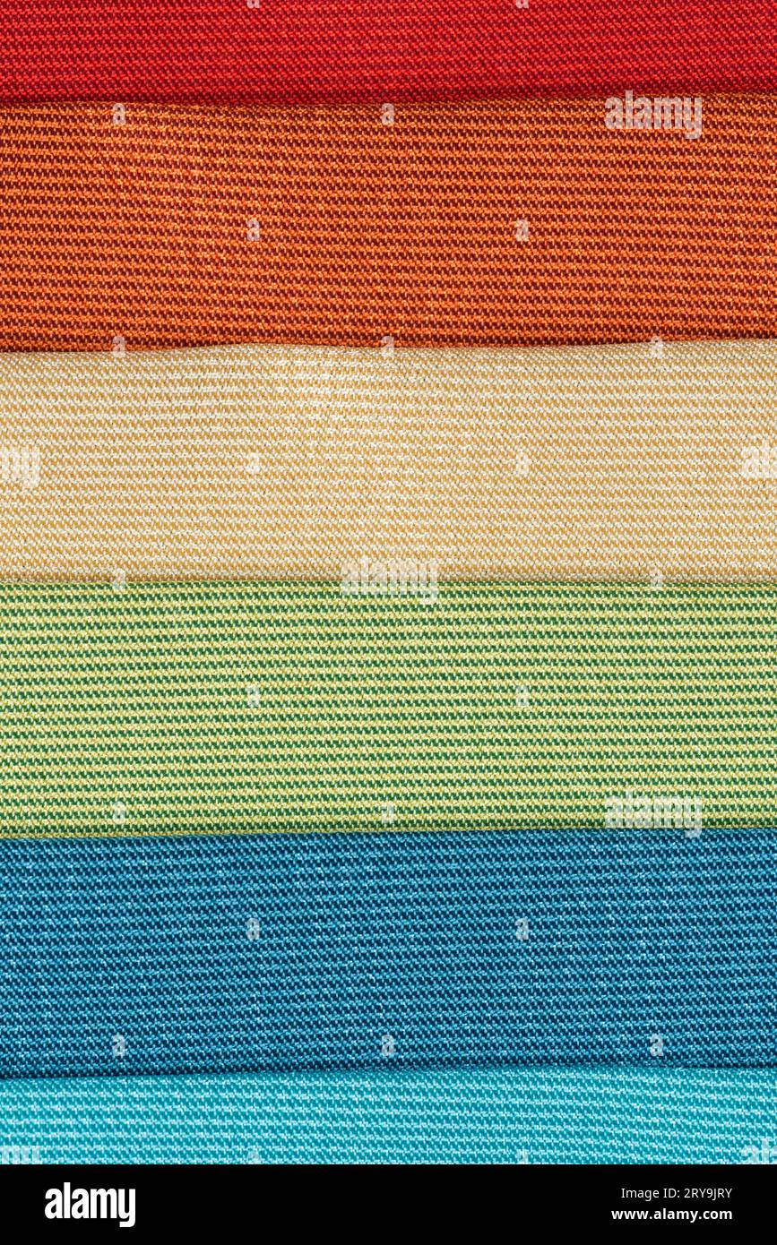 Multi color fabric texture samples Stock Photo - Alamy