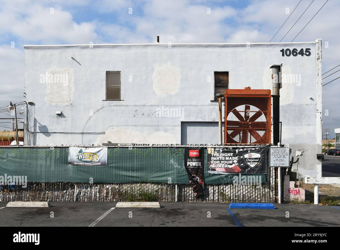 STANTON, CALIFORNIA - 17 SEPT 2023: Industrial building on Beach ...