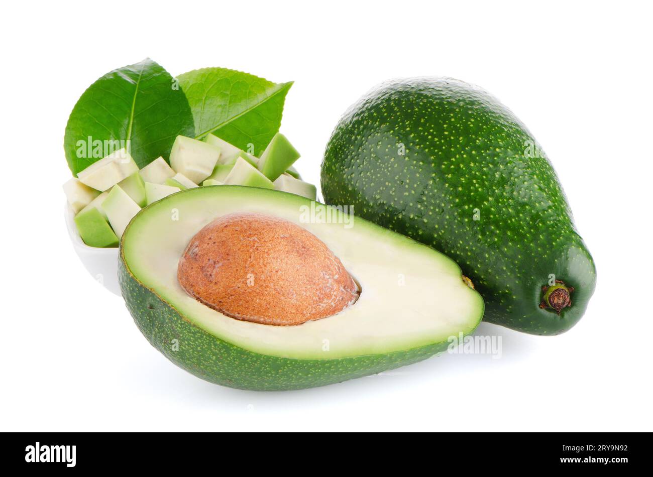 Two fresh tasty avocados hi-res stock photography and images - Alamy