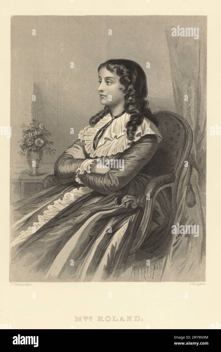 Madame Roland, French revolutionary, salonnière and writer, 1754-1793 ...