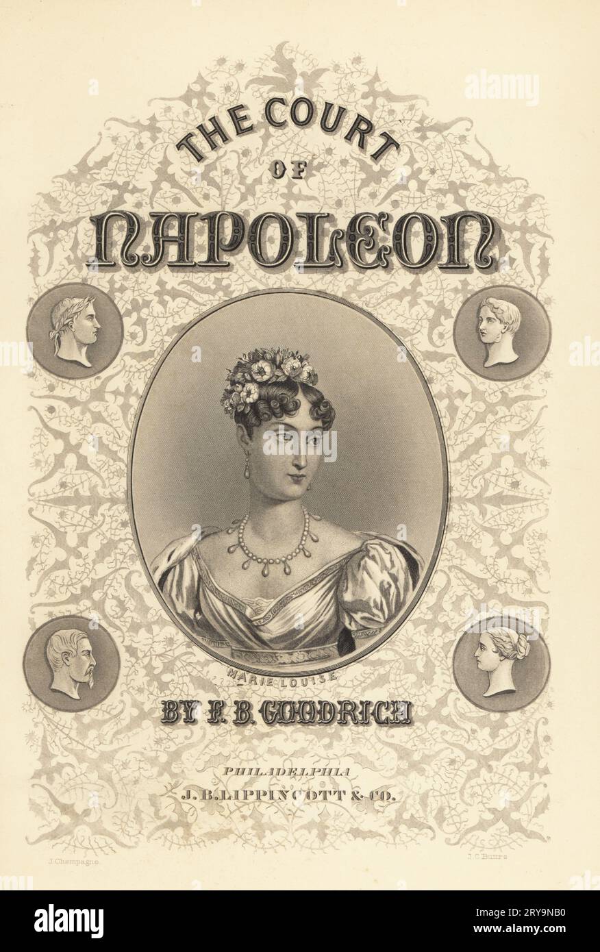 Frontispiece with oval portrait of Empress Marie Louise, second wife of ...