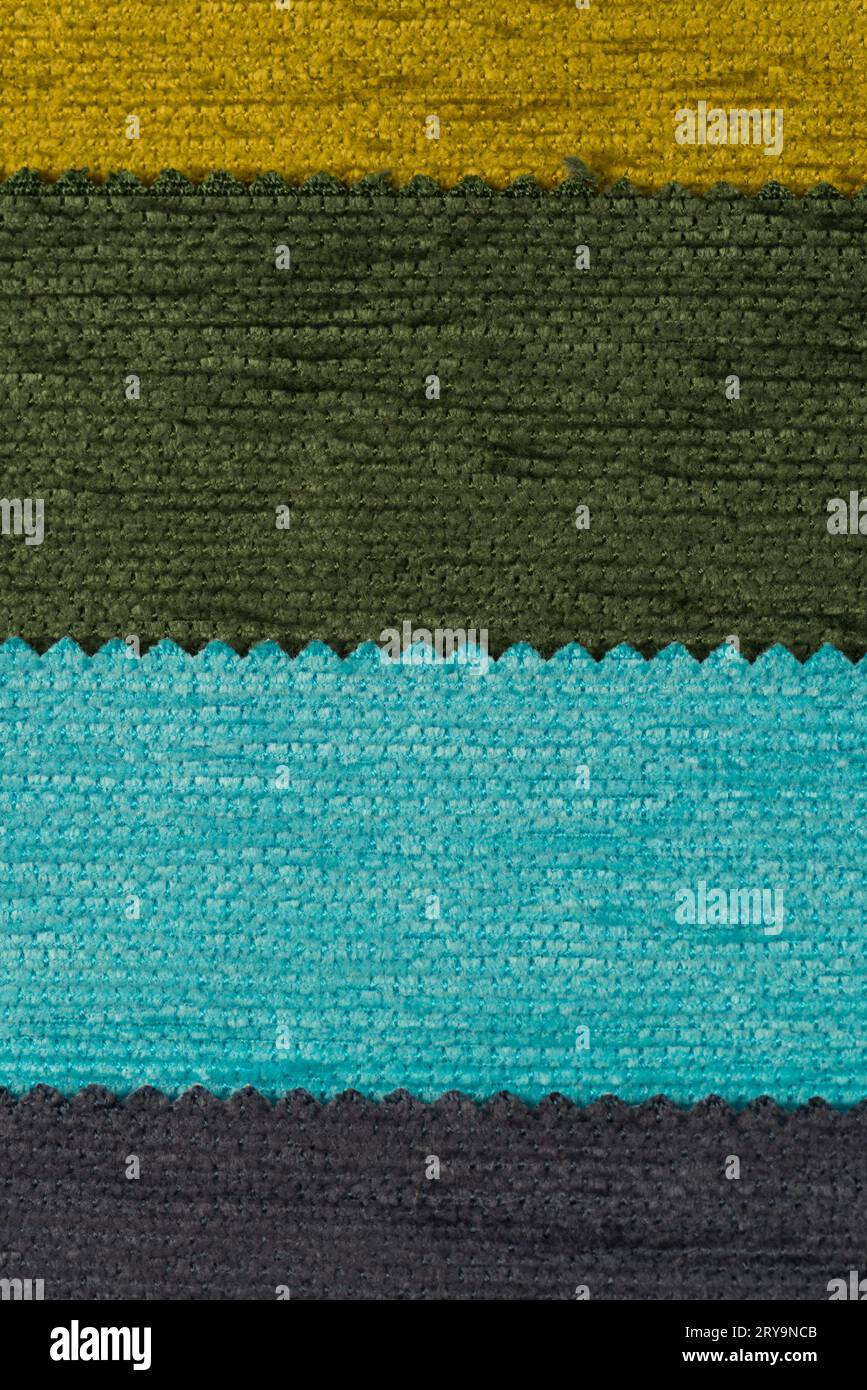Multi color fabric texture samples Stock Photo - Alamy