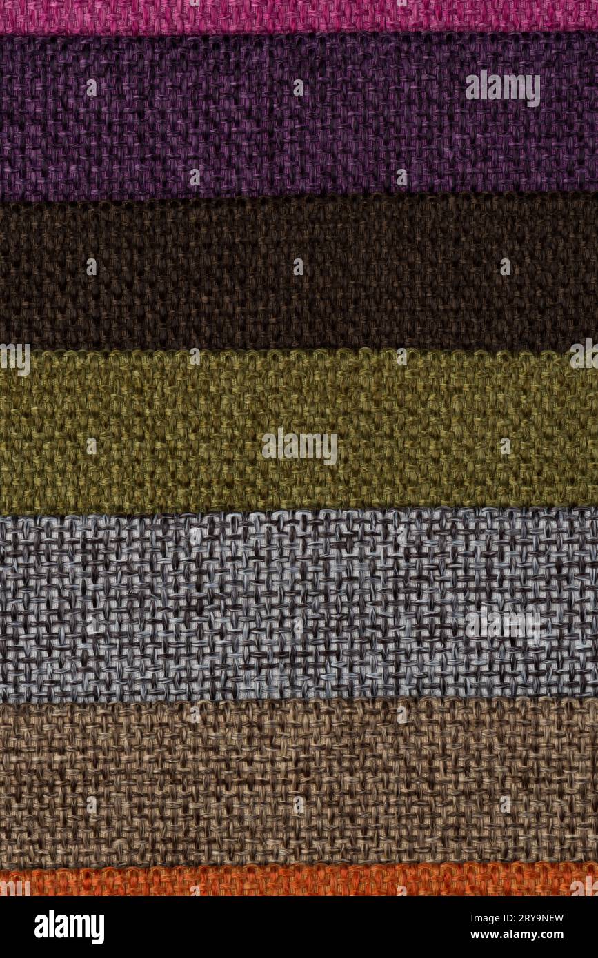 Multi color fabric texture samples Stock Photo - Alamy