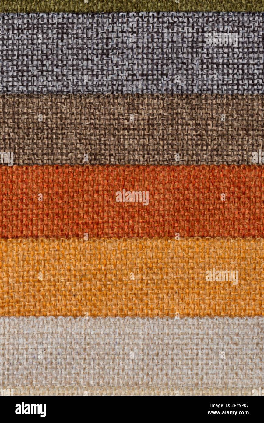 Multi color fabric texture samples Stock Photo - Alamy