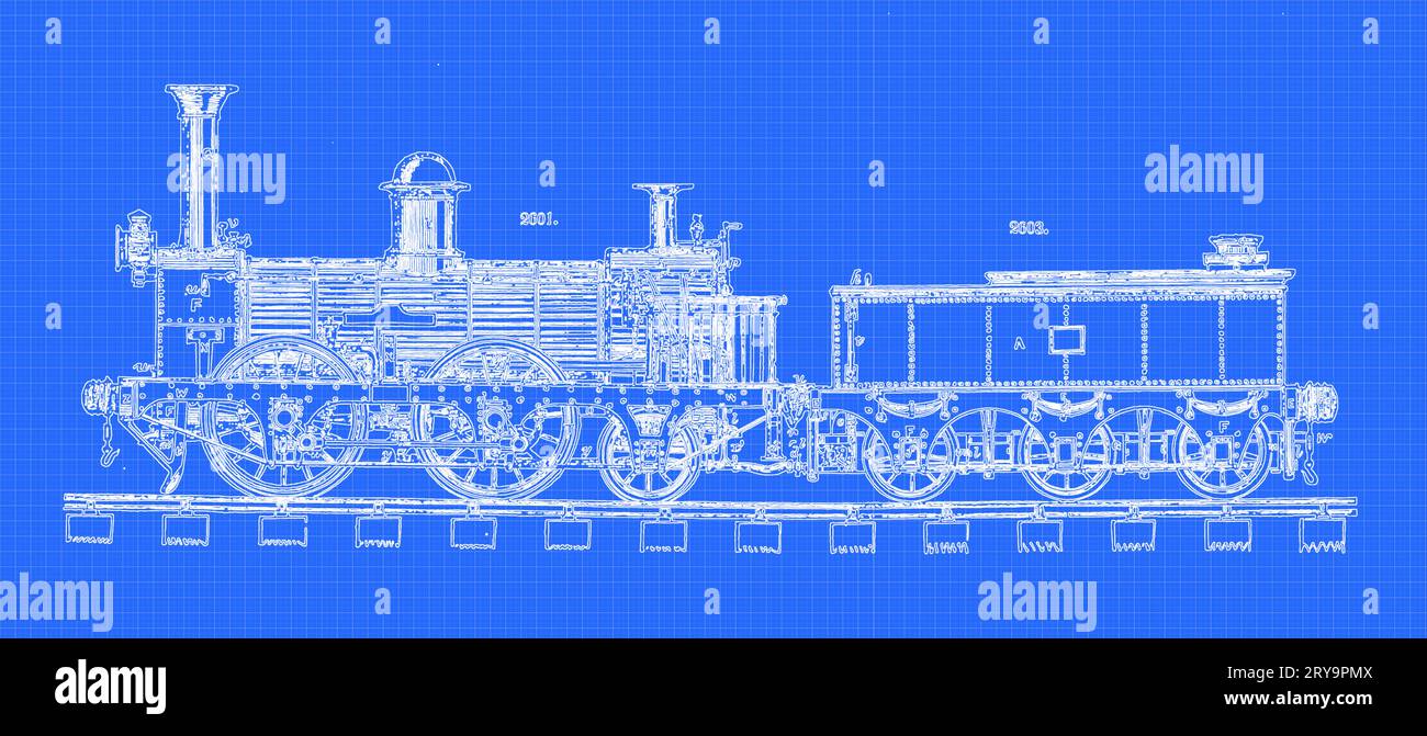 Locomotive engine, illustration Stock Photo - Alamy