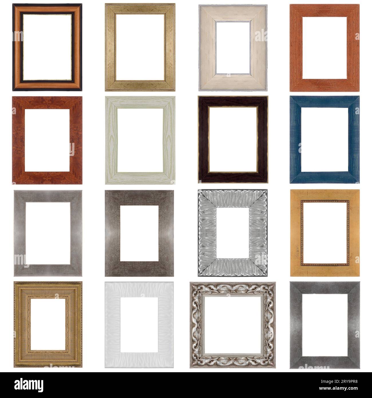 Set of wooden frames Stock Photo - Alamy