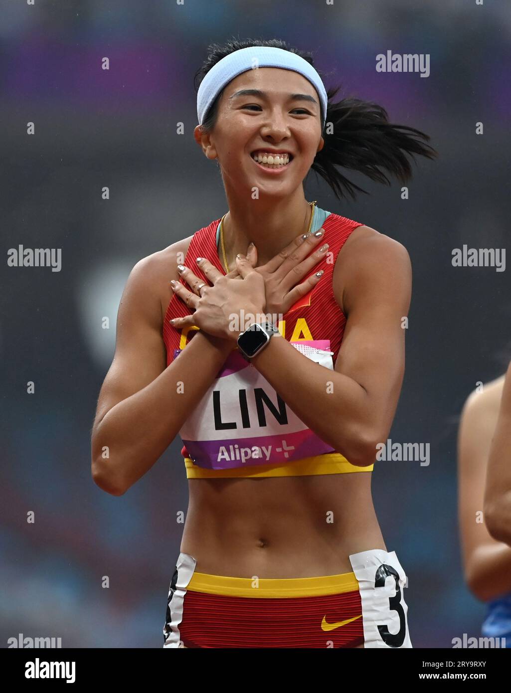 Hangzhou, China's Zhejiang Province. 30th Sep, 2023. Lin Yuwei of China ...