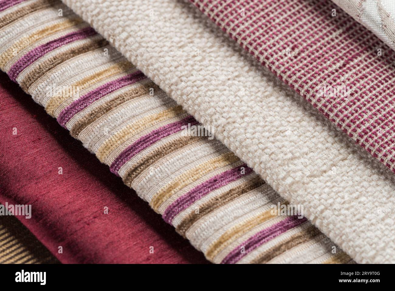 Multi color fabric texture samples Stock Photo - Alamy