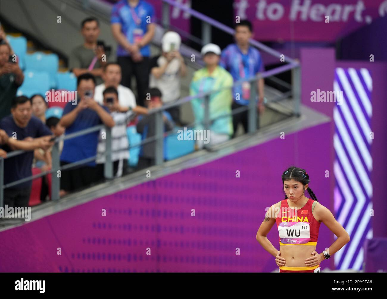 Hangzhou, China's Zhejiang Province. 30th Sep, 2023. Wu Yanni of China ...