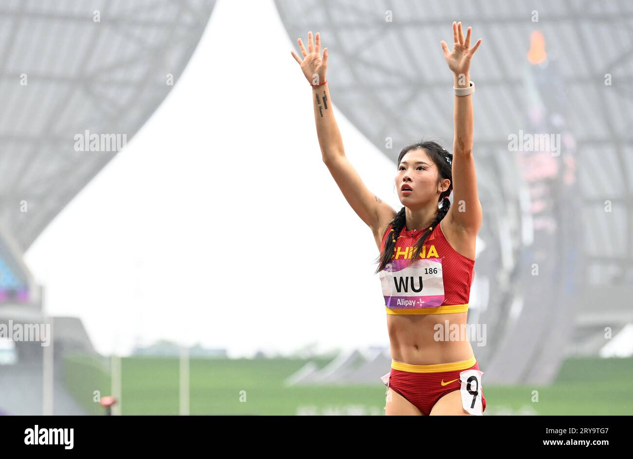 Hangzhou, China's Zhejiang Province. 30th Sep, 2023. Wu Yanni of China ...