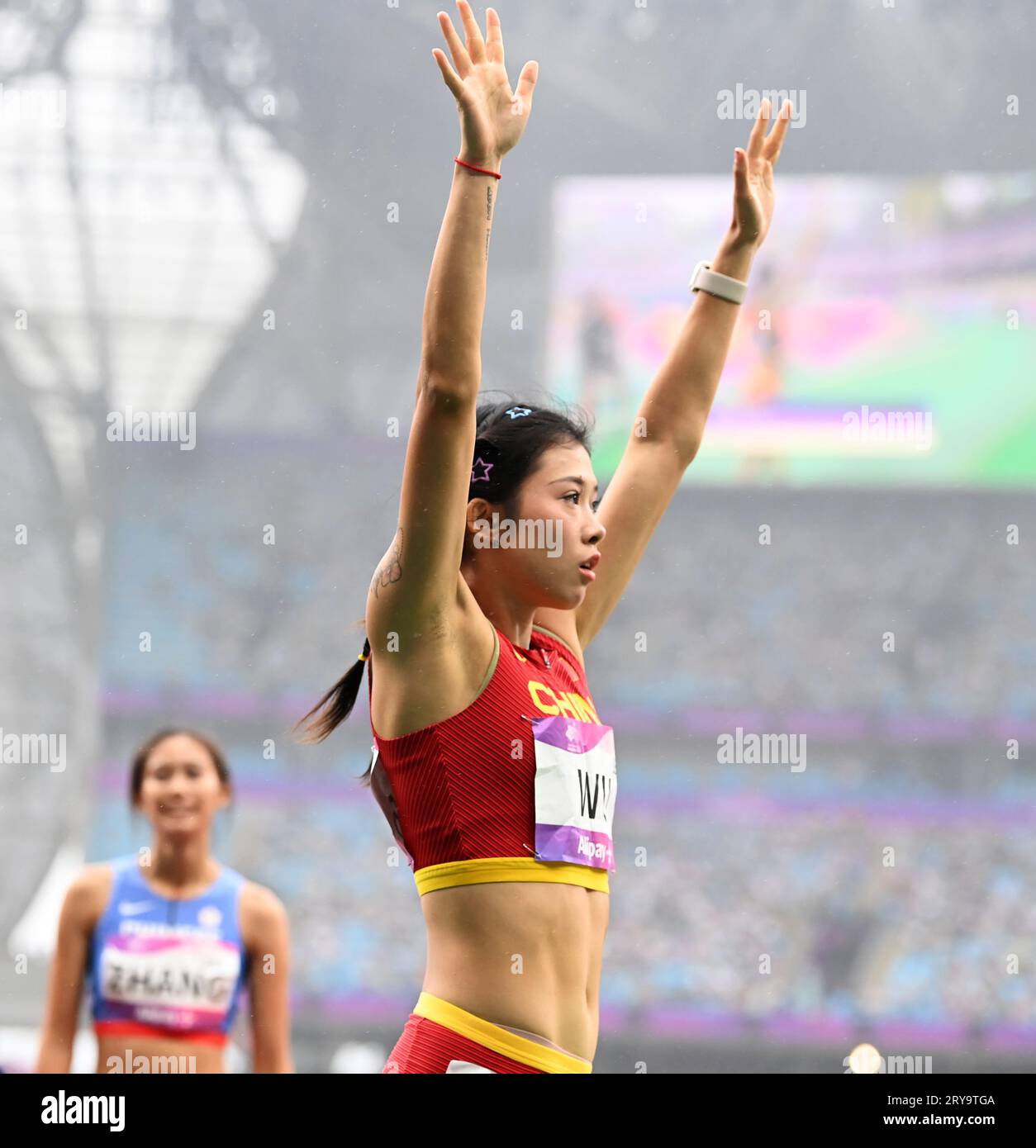 Hangzhou, China's Zhejiang Province. 30th Sep, 2023. Wu Yanni of China ...