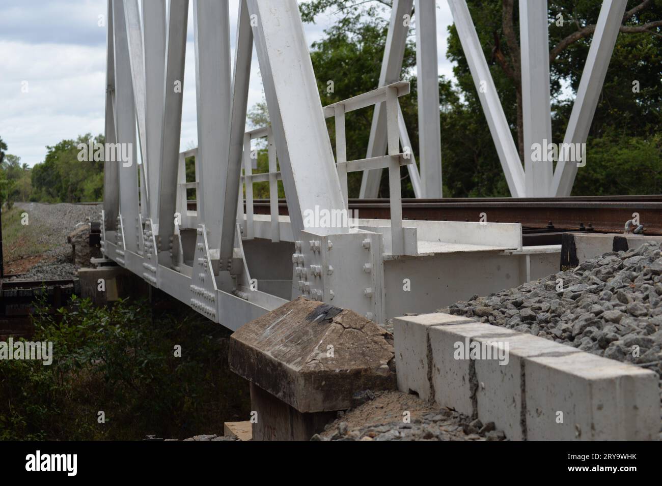 that is a train way track and iron bridge place of srilanka Stock Photo ...