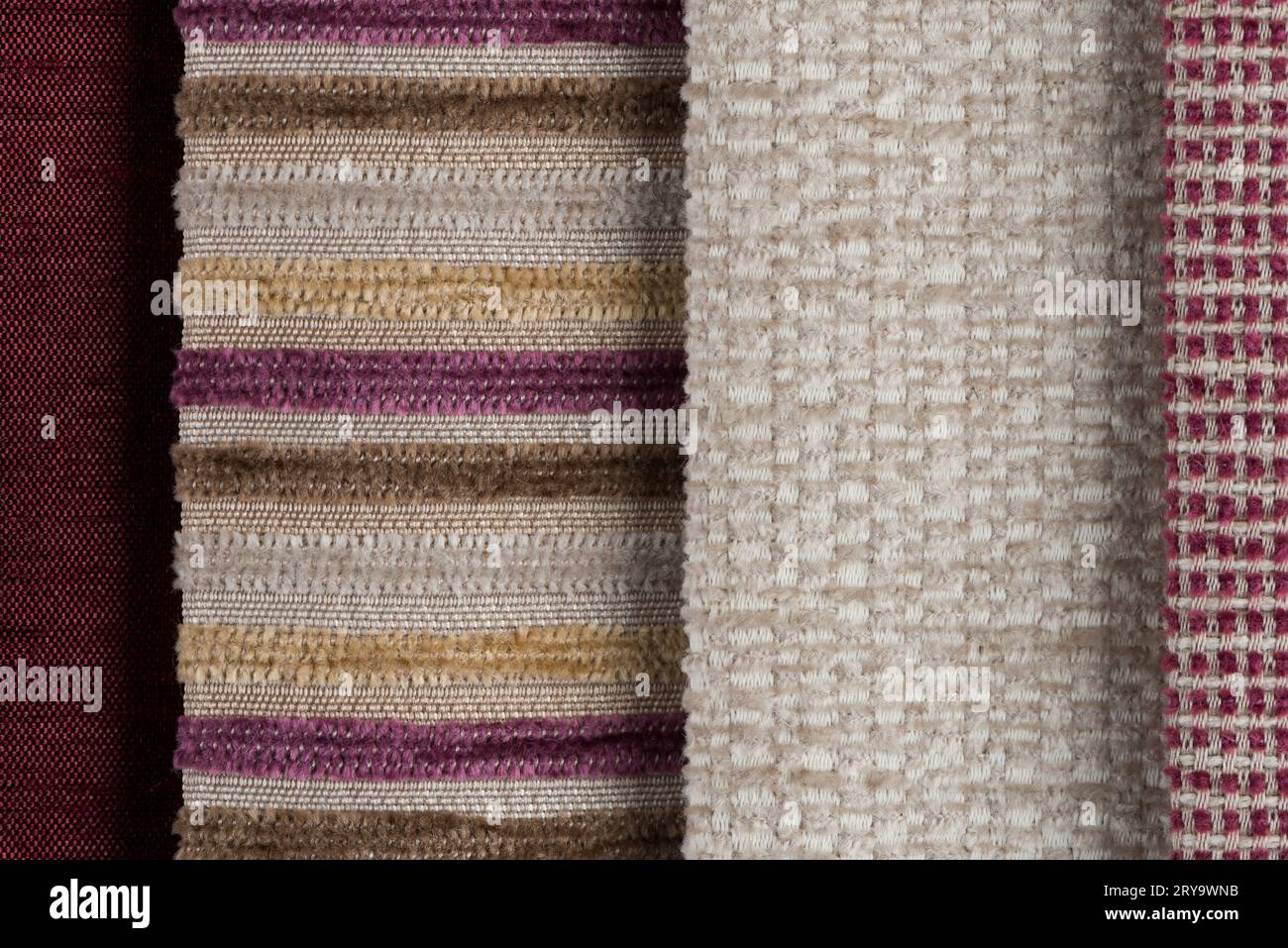 Multi color fabric texture samples Stock Photo - Alamy