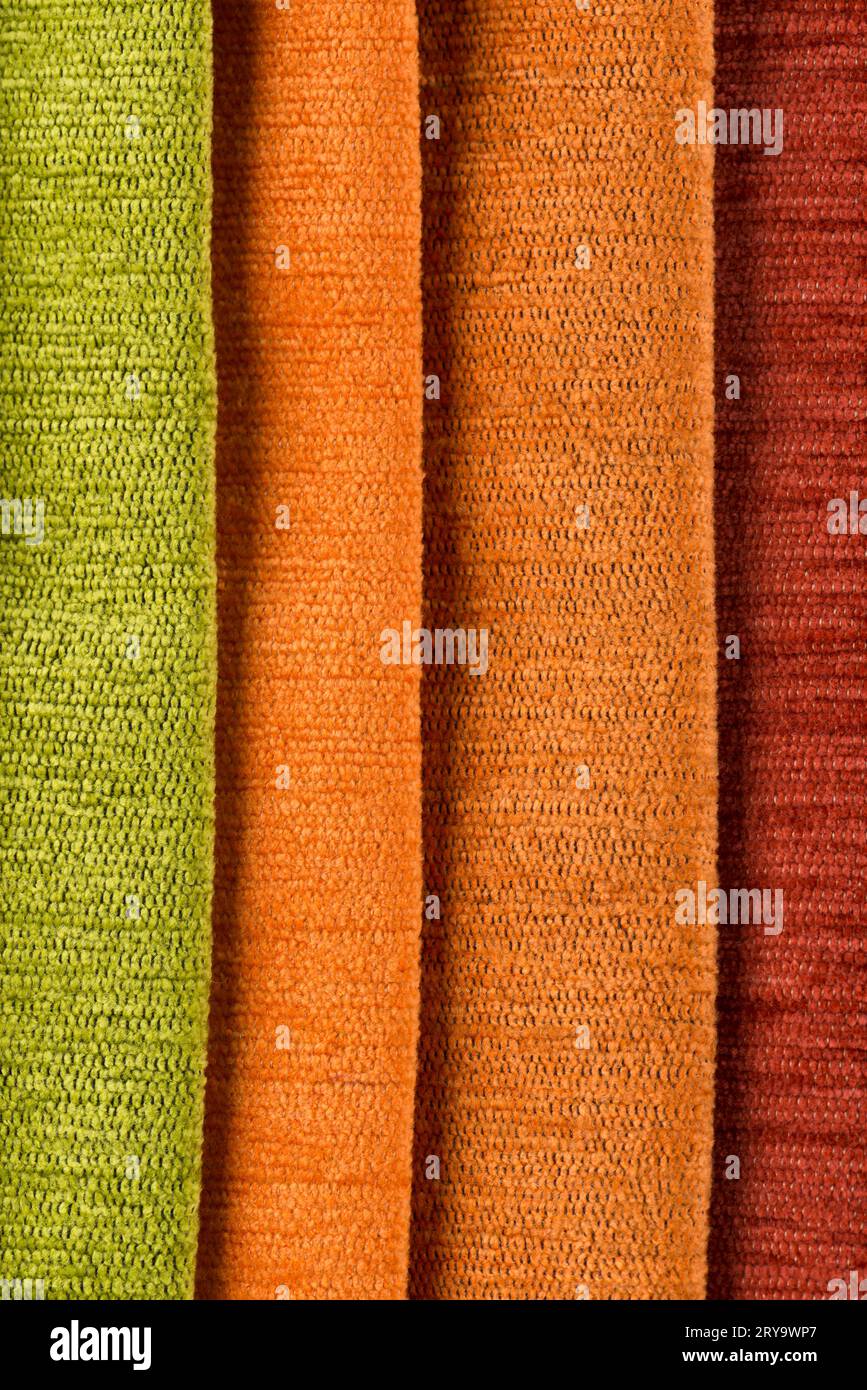 Multi color fabric texture samples Stock Photo - Alamy