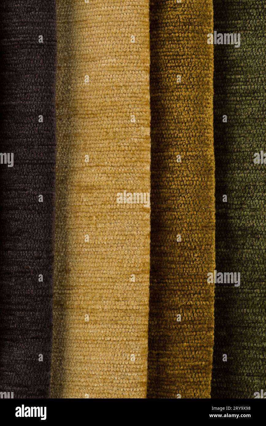 Multi color fabric texture samples Stock Photo - Alamy
