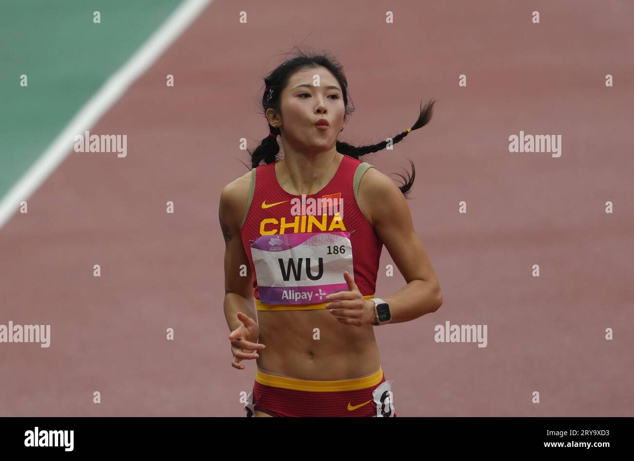 Hangzhou, China's Zhejiang Province. 30th Sep, 2023. Wu Yanni of China ...